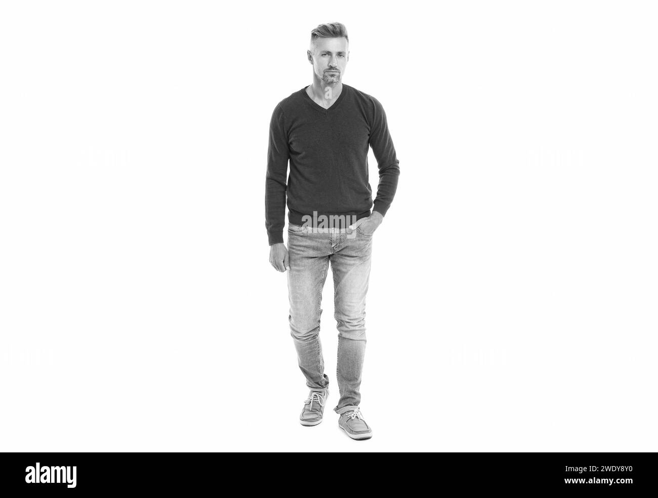 a caucasian man in his 40s at studio background. good looking caucasian ...