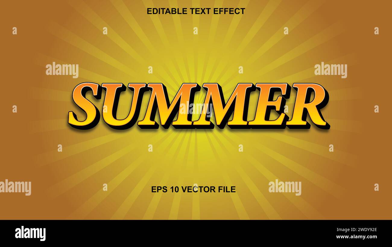Editable Text Style Effect Retro Summer Text In Grunge Style Theme