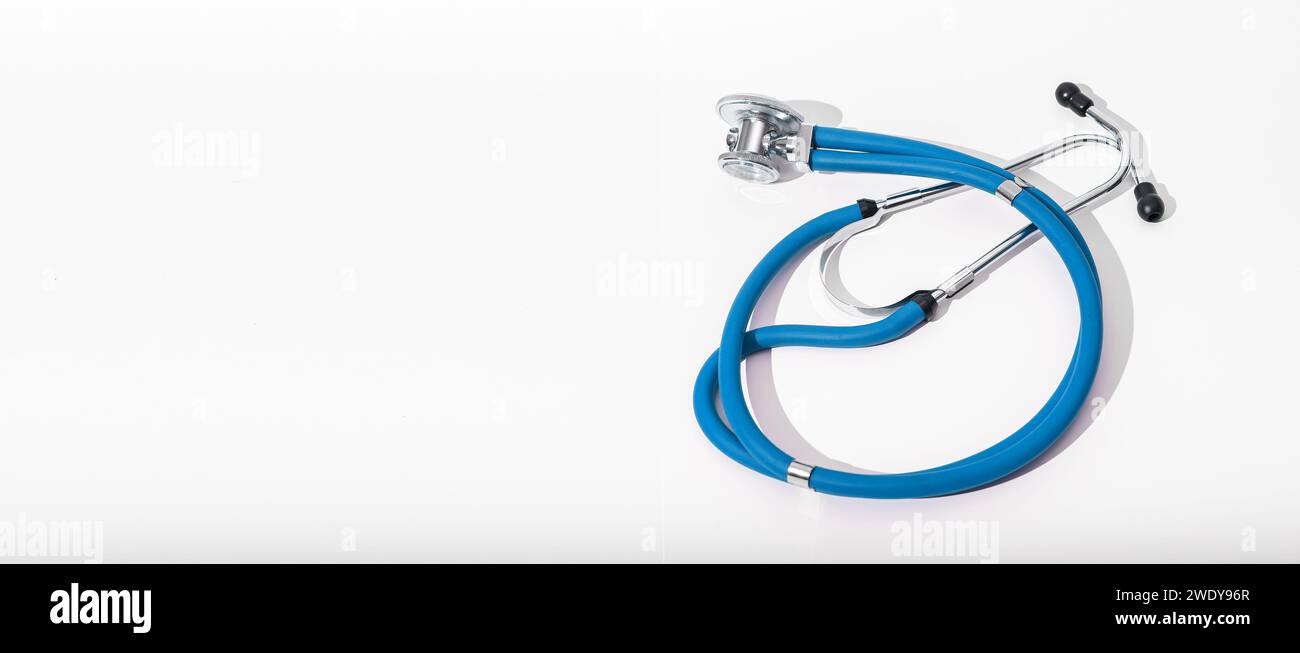 Stethoscope banner. Medical healthcare background with health tool ...