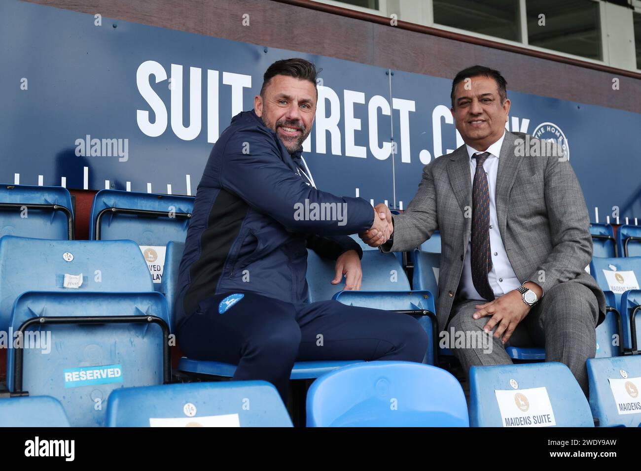 Hartlepool on Monday 22nd January 2024. Kevin Philips (L) pictured with ...
