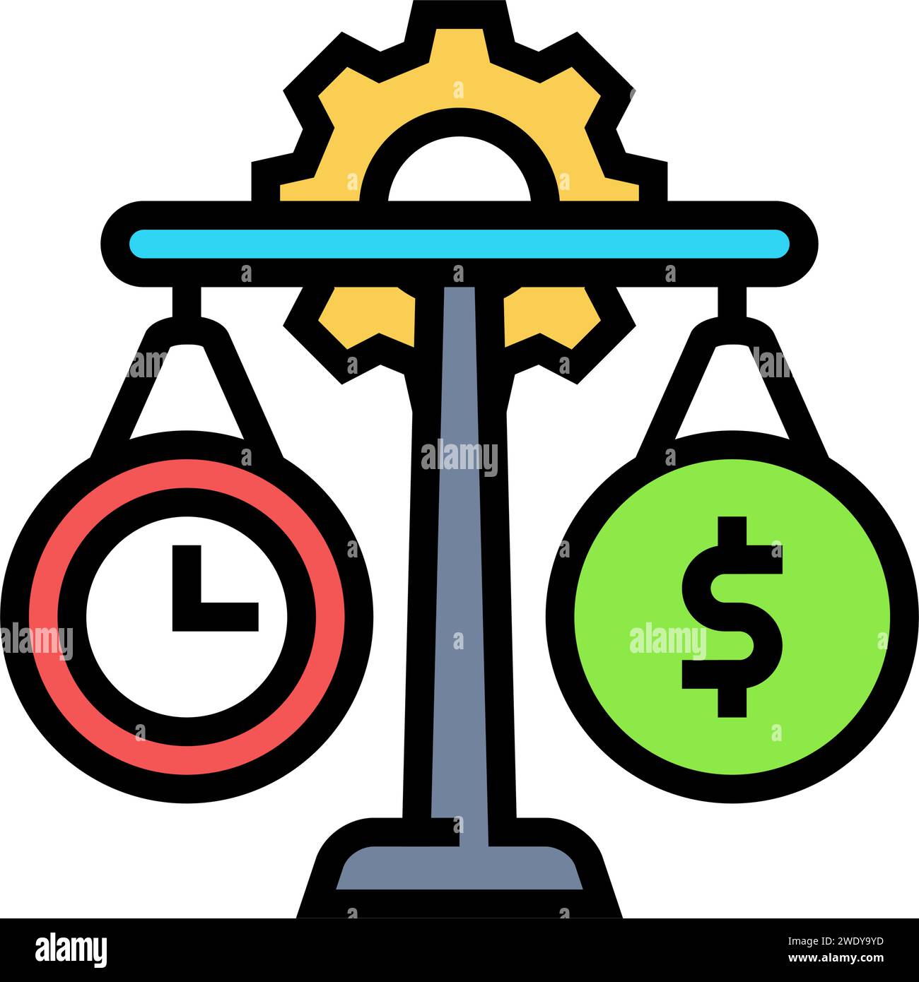 equity time management color icon vector illustration Stock Vector ...