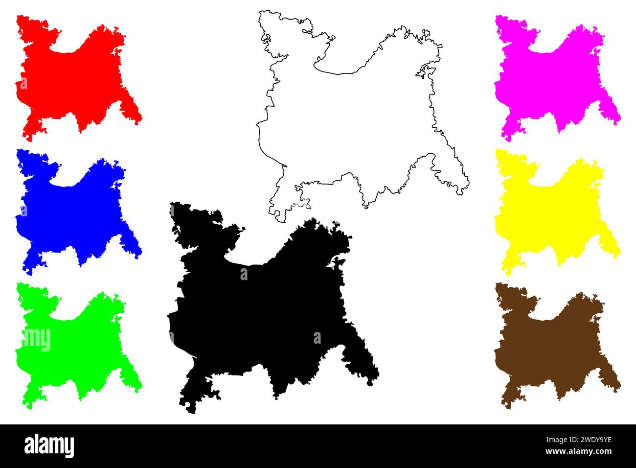 Kano city (Federal Republic of Nigeria) map vector illustration ...