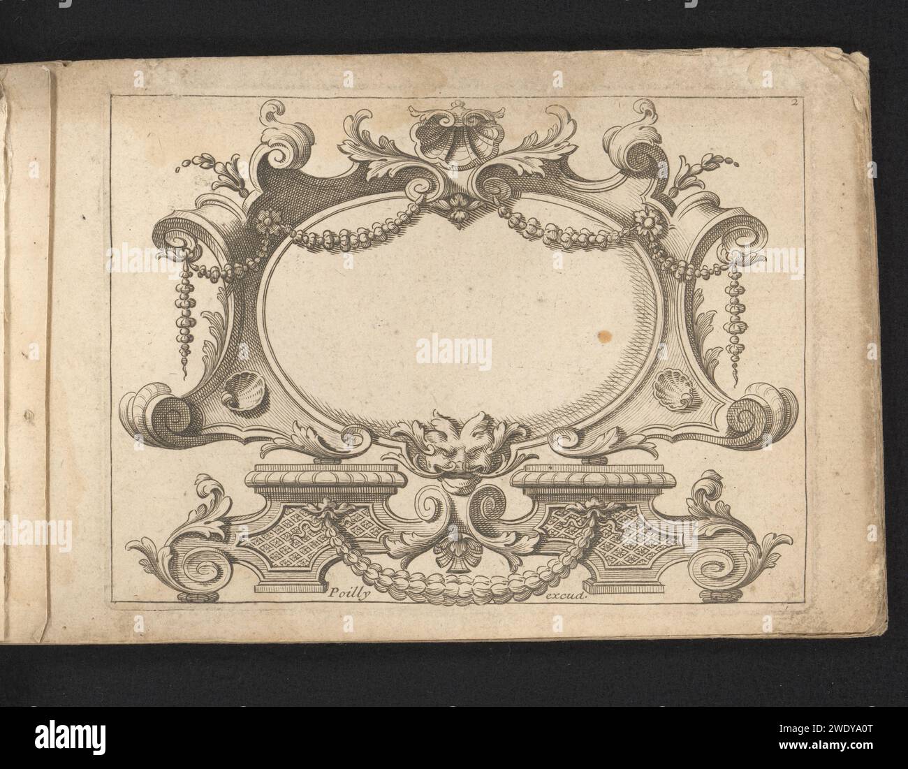 Oval frame with arabesken, 1658 - 1719 print An oval frame with ...