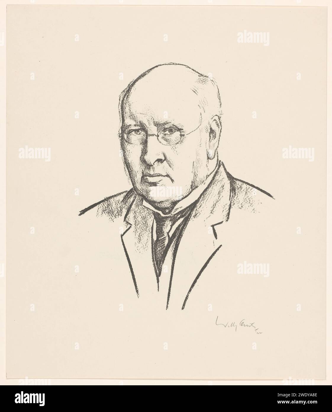 Portrait of Rudolph Hendrik Saltet, Willy Sluiter, 1922 print paper ...