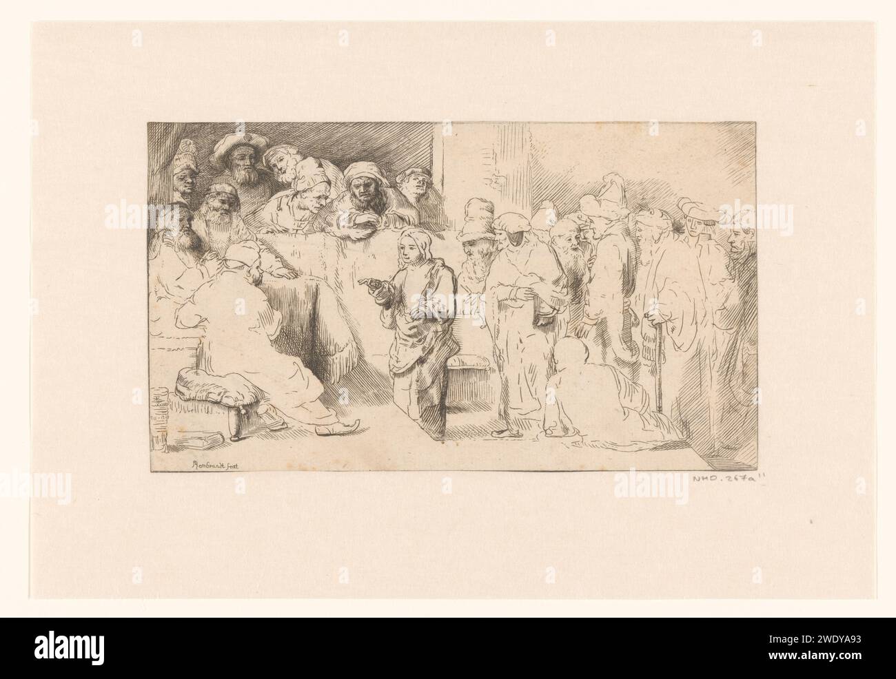 Christ disputing with the doctors: a sketch, anonymous, Johann Georg ...