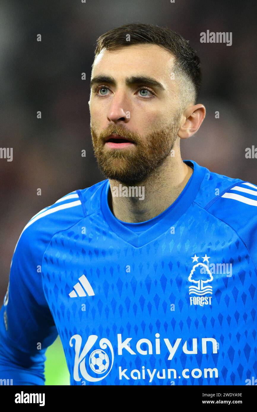 Matt Turner of Nottingham Forest during the Premier League match ...