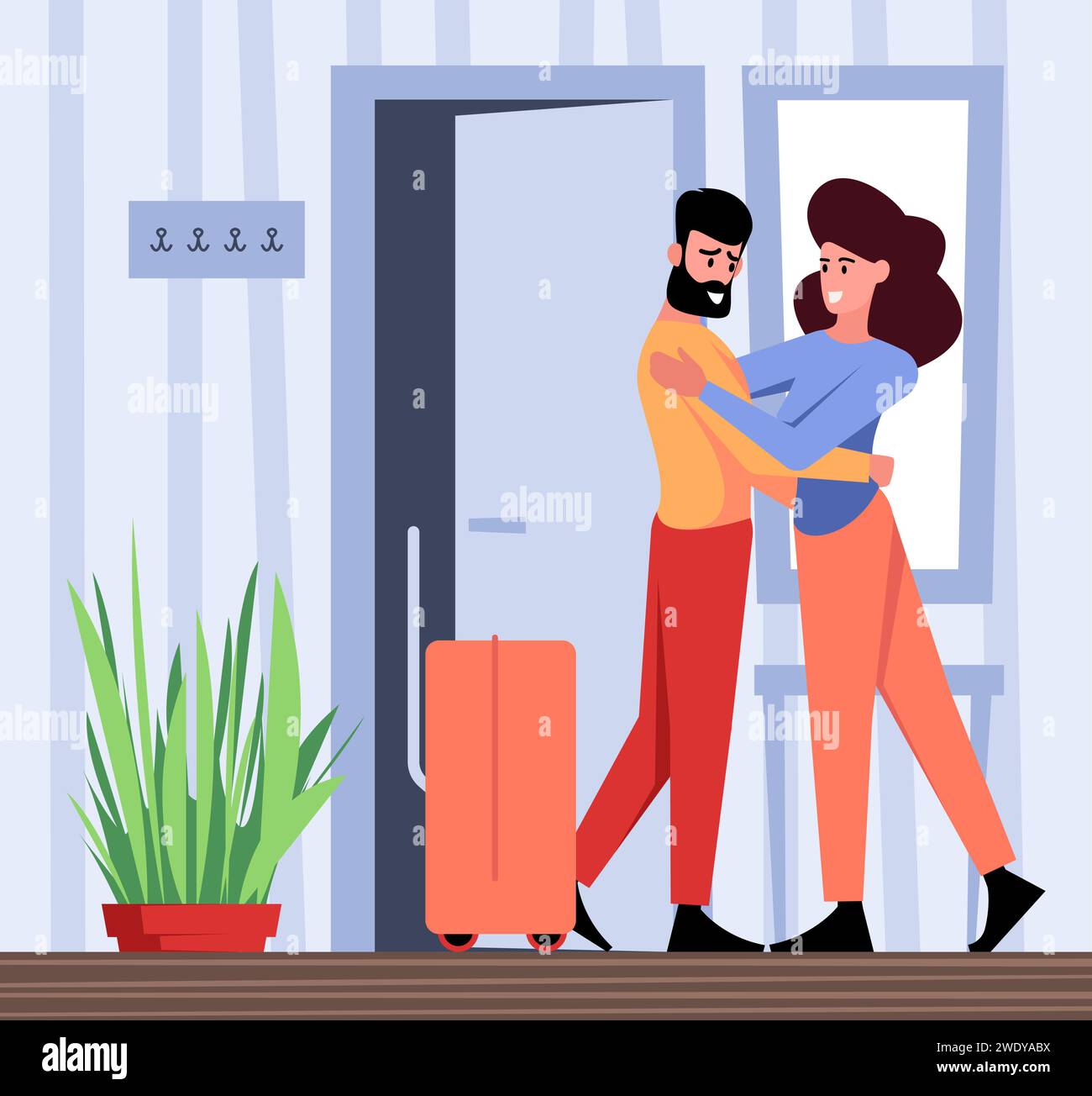 Escape suitcase Stock Vector Images - Alamy