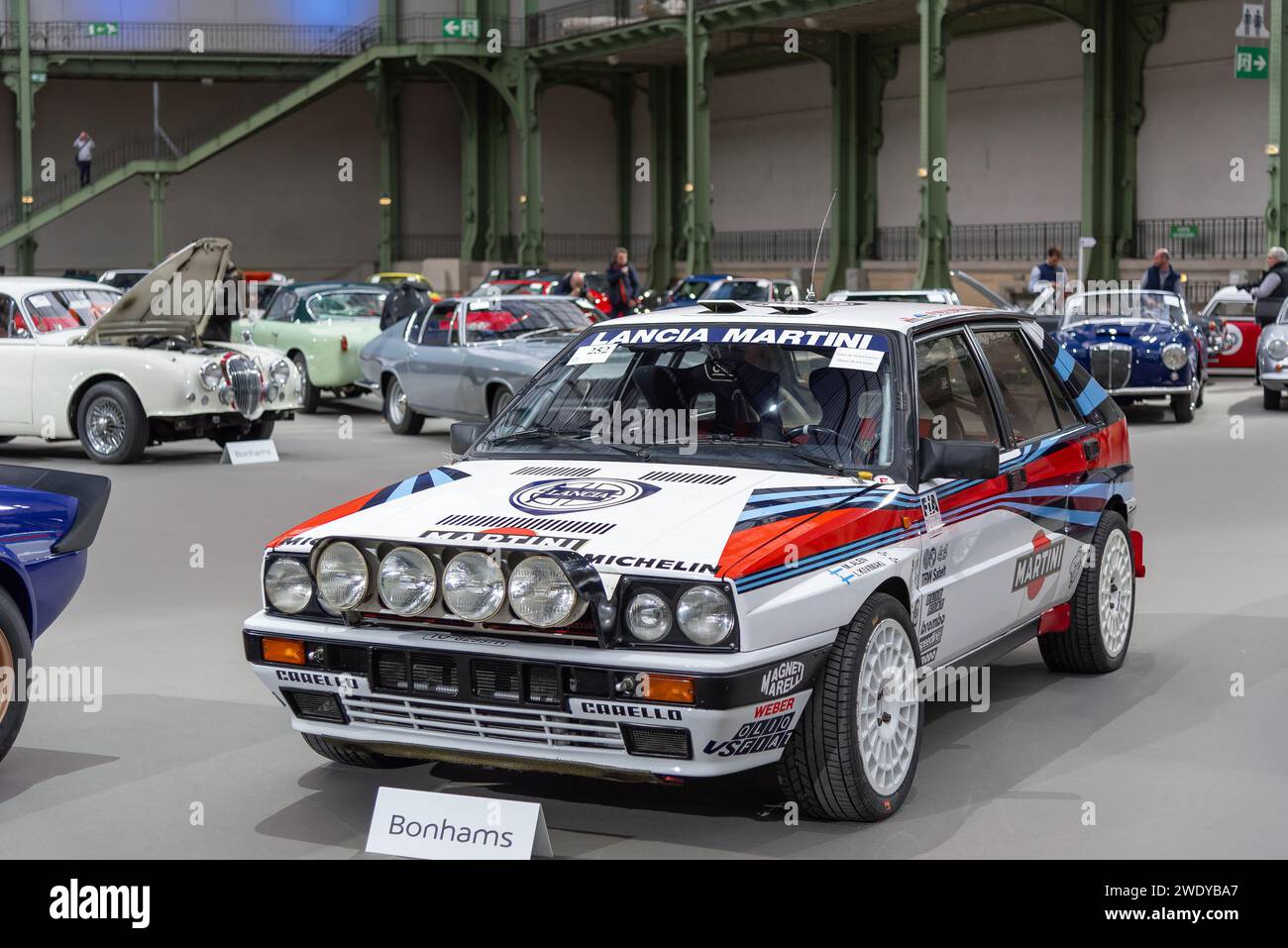 Bonhams 2020 sale at the Grand Palais in Paris. Focus on a white 1988 ...