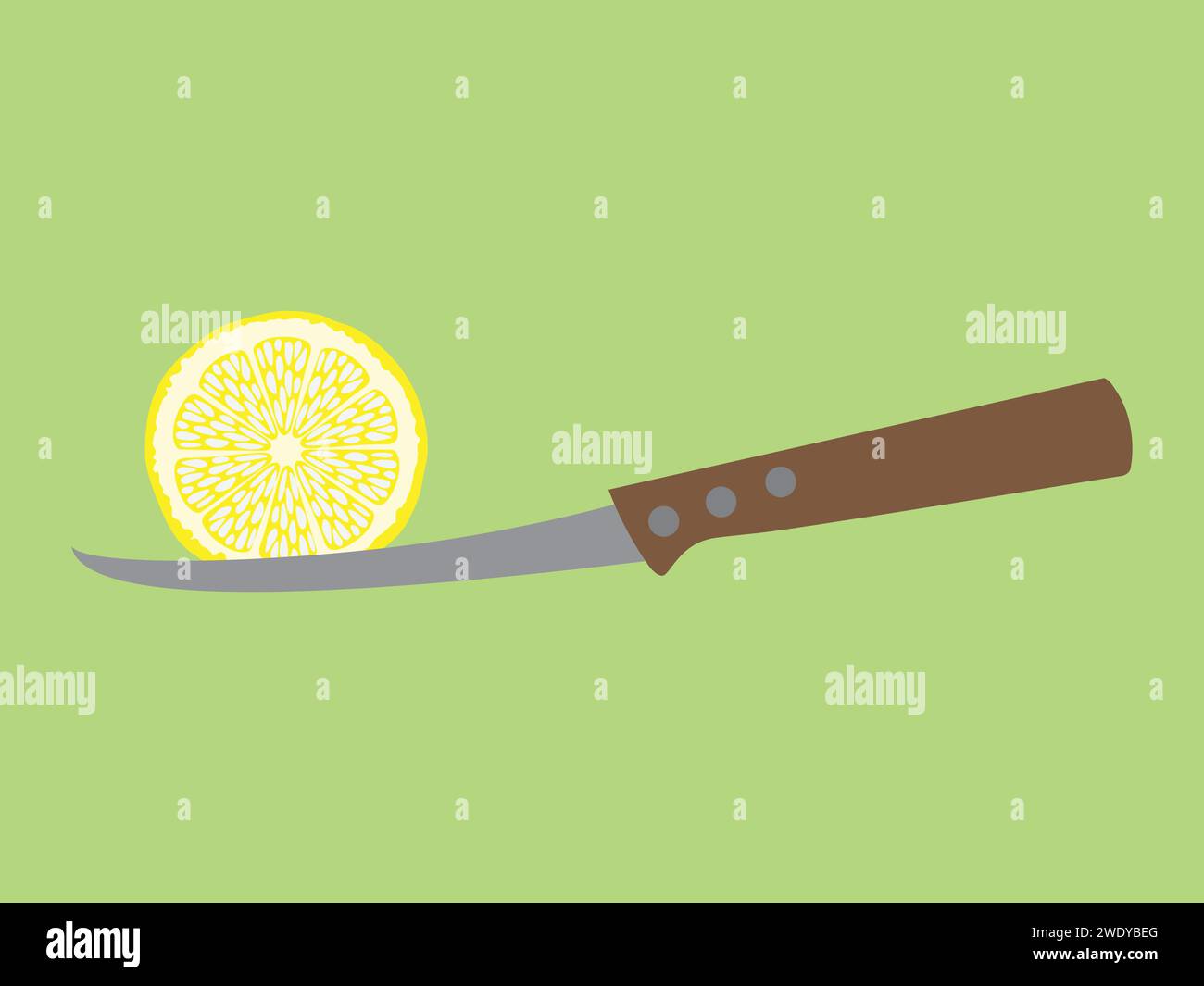 Yellow lemon half in Stock Vector Images - Alamy