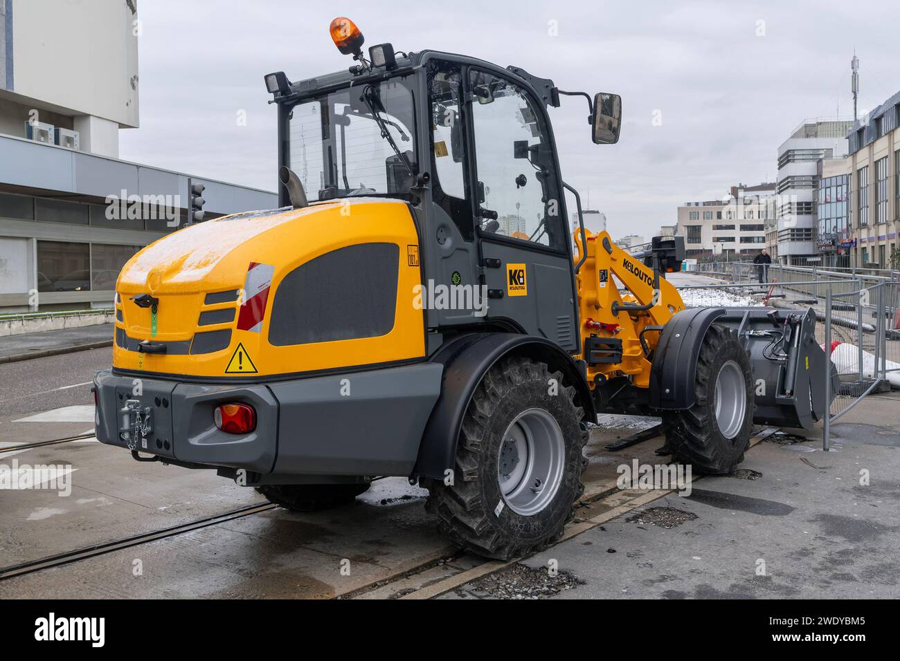 Nancy, France - Yellow wheel loader Wacker Neuson WL44 on construction ...