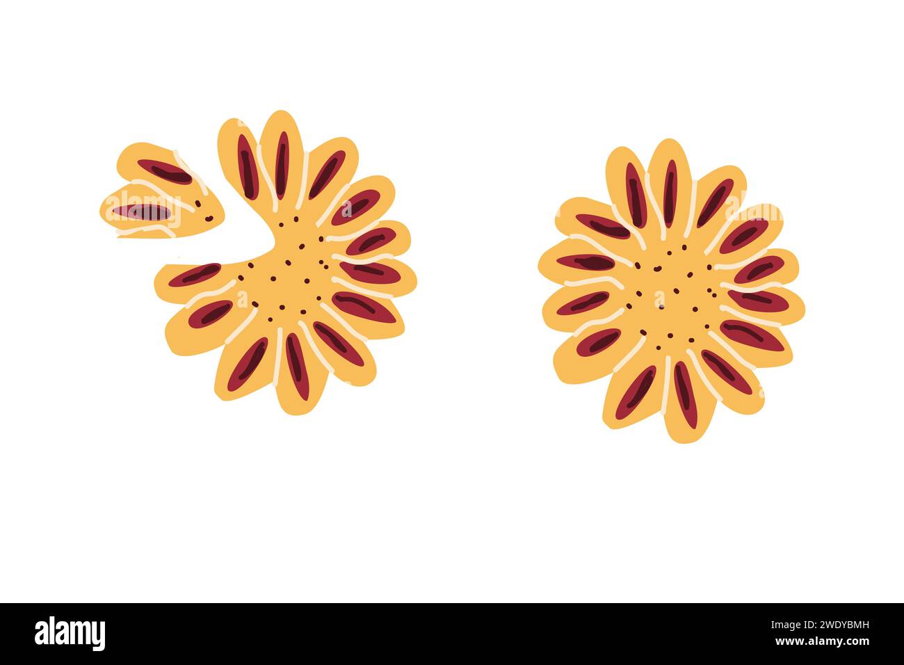 Flower shape dessert Stock Vector Images - Alamy