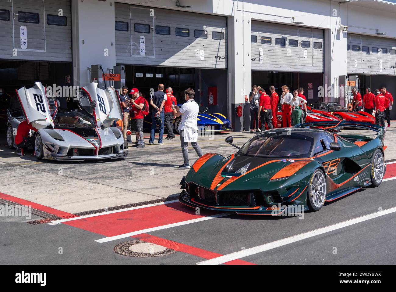 Nürburgring - FRD round of 2019 Ferrari Challenge Europe. Green Ferrari ...