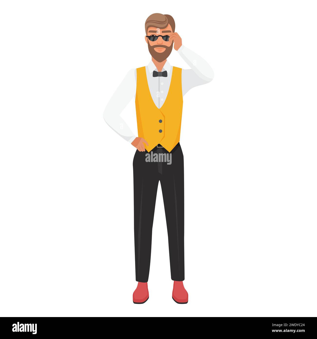 Cool hipster male character. Man hipster in modern outfit cartoon ...