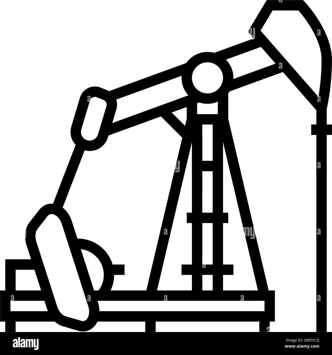 drilling oil industry line icon vector illustration Stock Vector Image ...