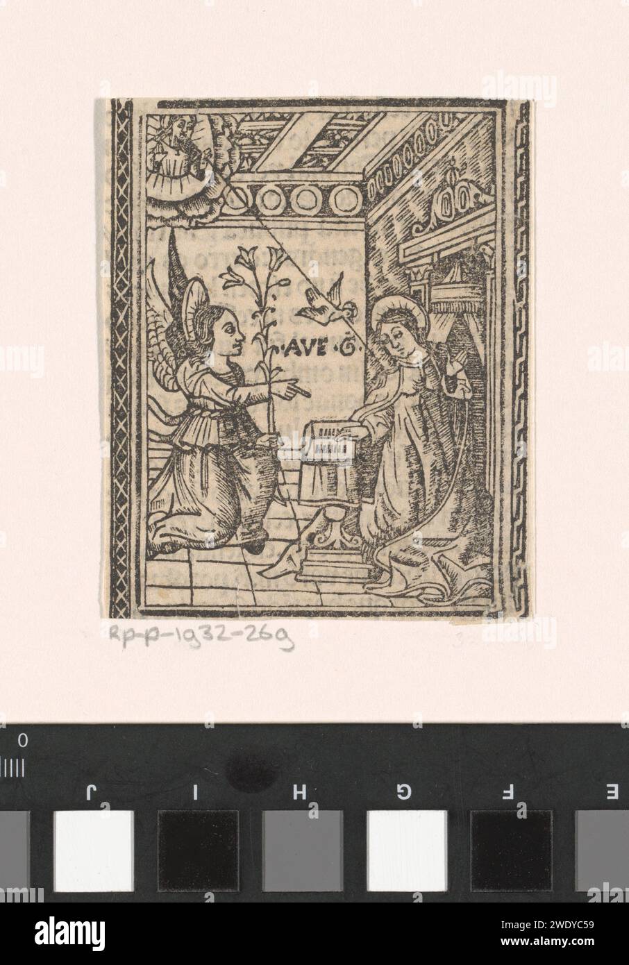 Annunciation, monogram miss AF (16th century), c. 1550 print The angel ...