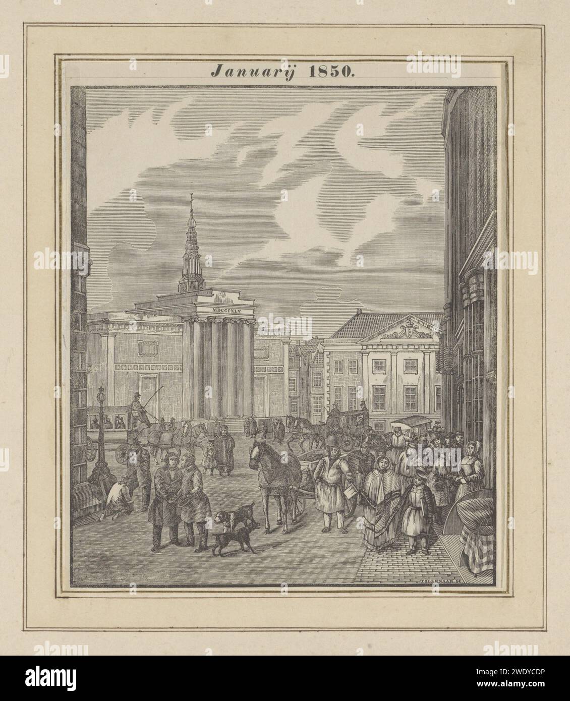 New Year's wish from the Amsterdam Askarren men for the year 1850, Antonie Vink Tollenaar, after ...