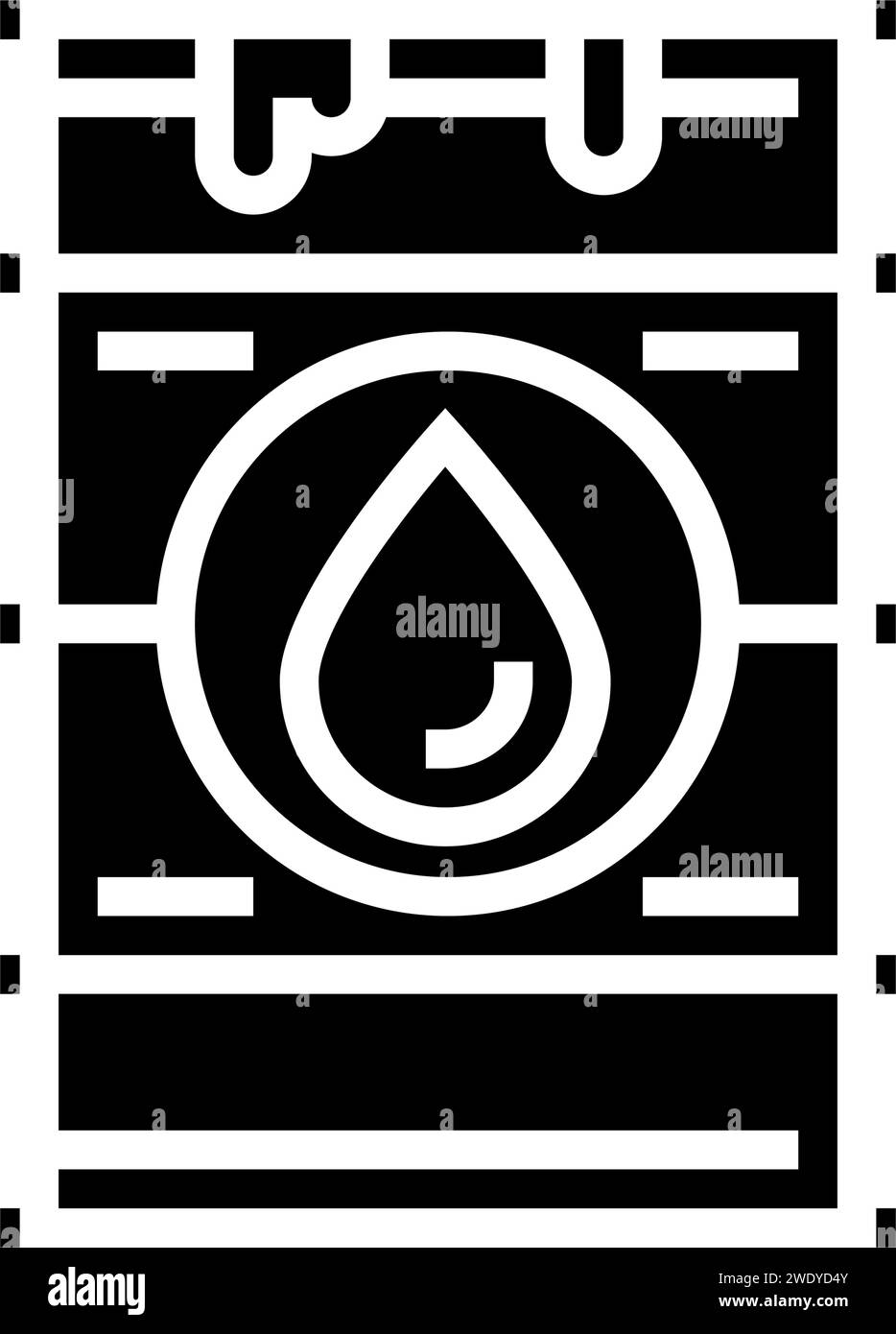 crude oil industry glyph icon vector illustration Stock Vector Image ...