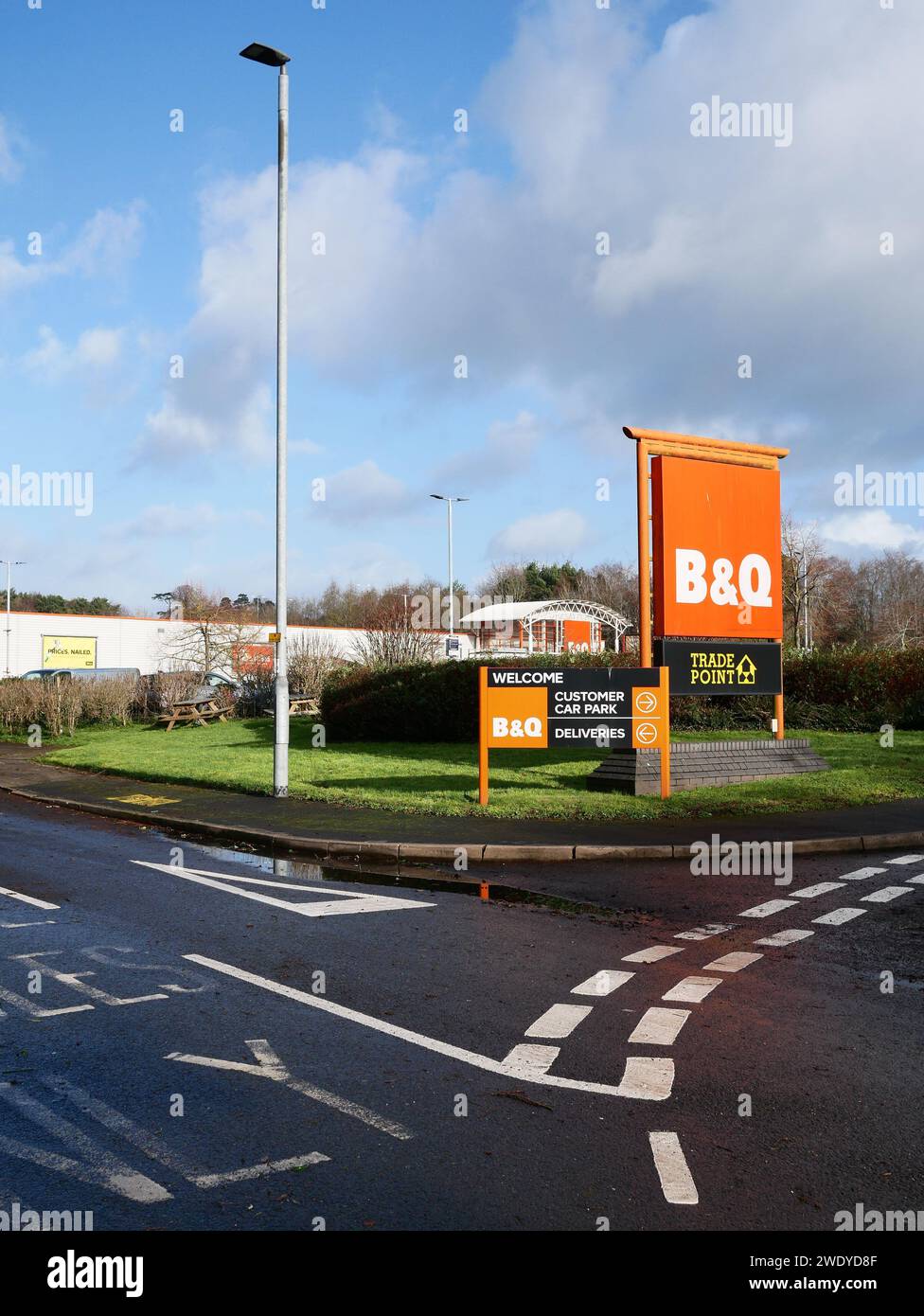 B&Q signage at entrance to DIY store retail outlet. UK Stock Photo - Alamy