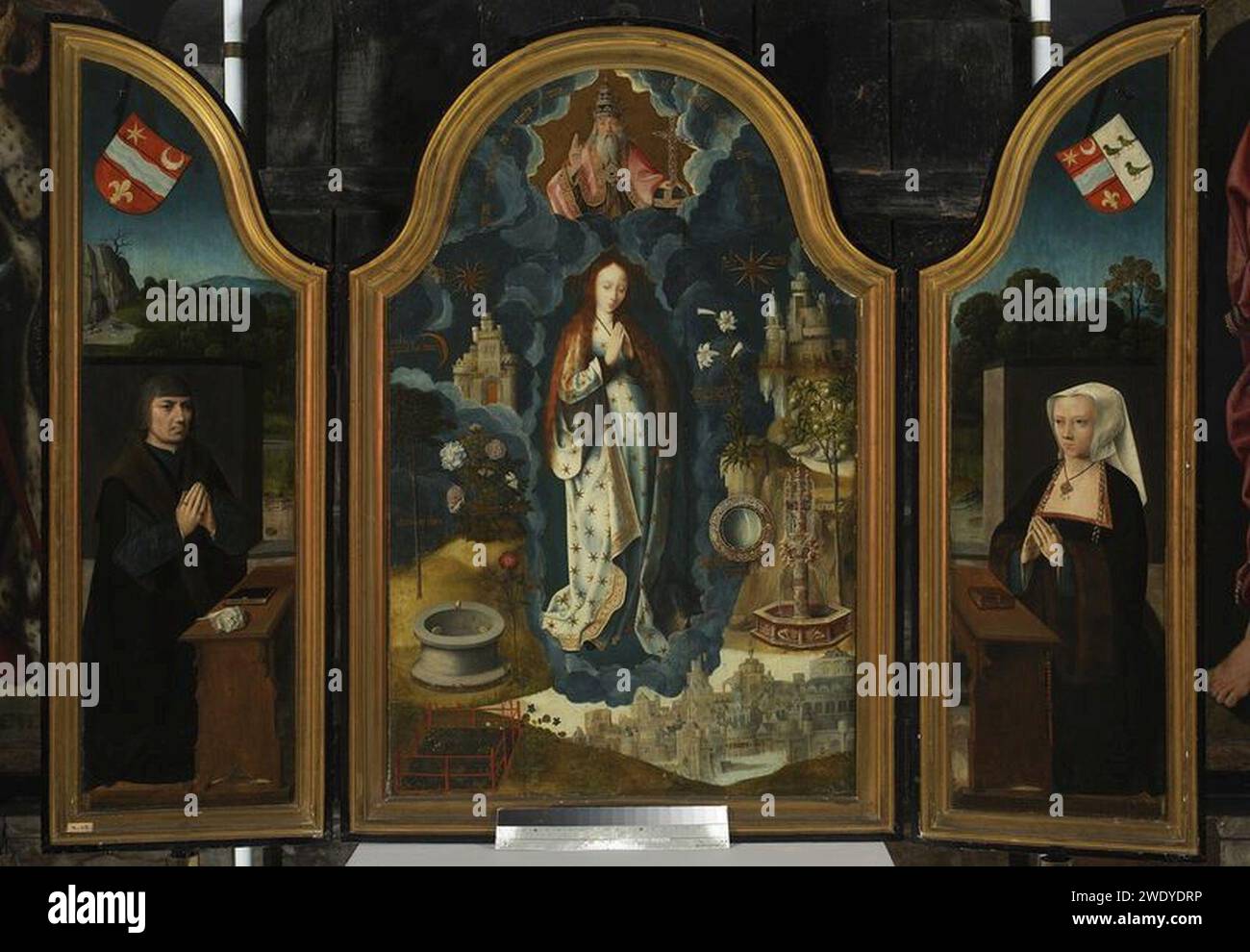 Adriaen Isenbrant - Triptych of Immaculate Conception, central section, Allegory of Immaculate ...