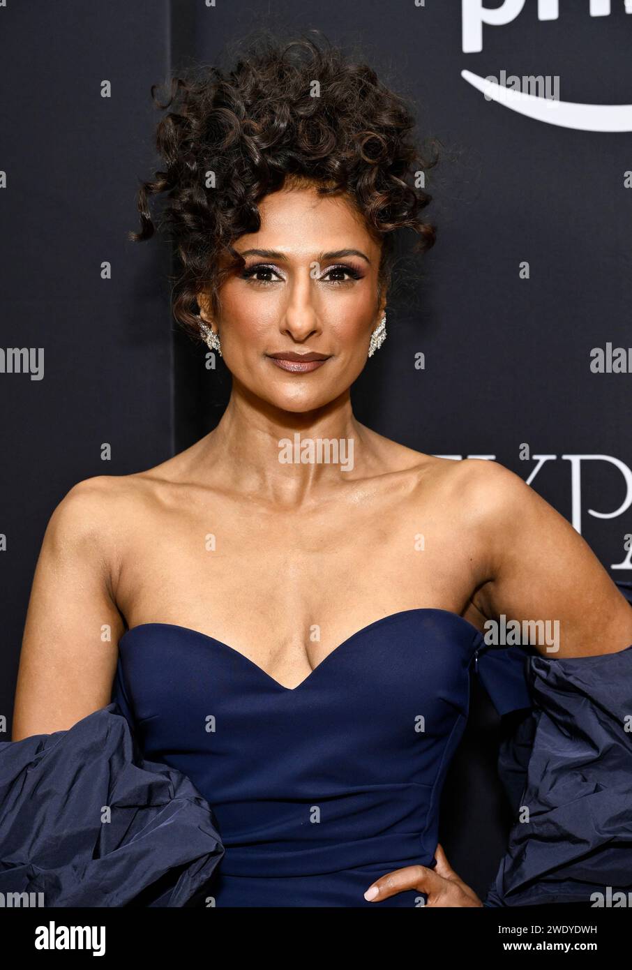 Sarayu Blue attends the premiere of "Expats" at the Museum of Modern ...