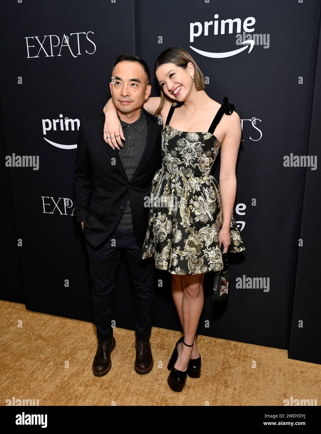 Melvin Mar, left, and Peyton Elizabeth Lee attend the premiere of ...