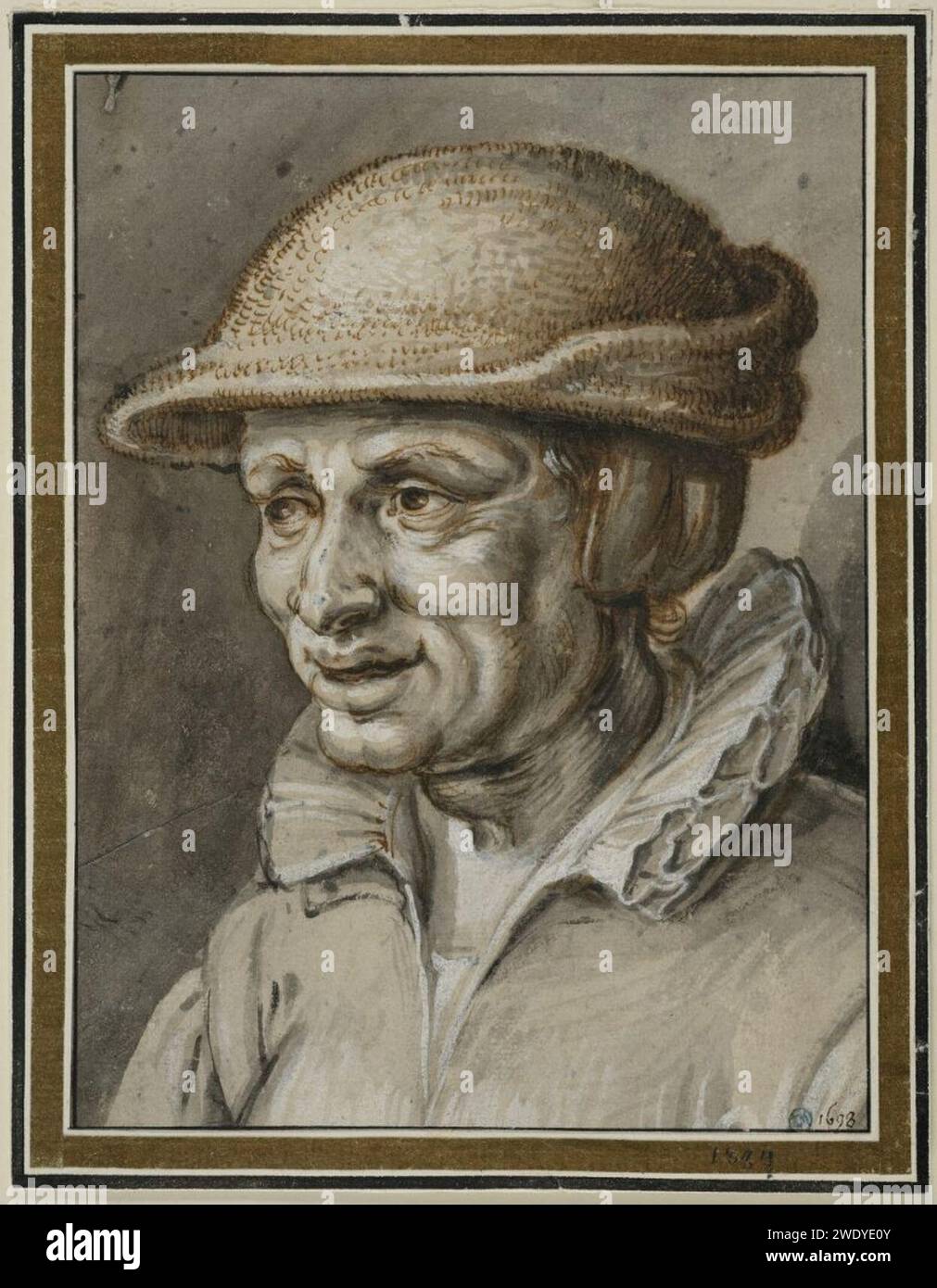 Adriaen Pietersz van de Venne - Portrait of an Old Woman in a Leather ...