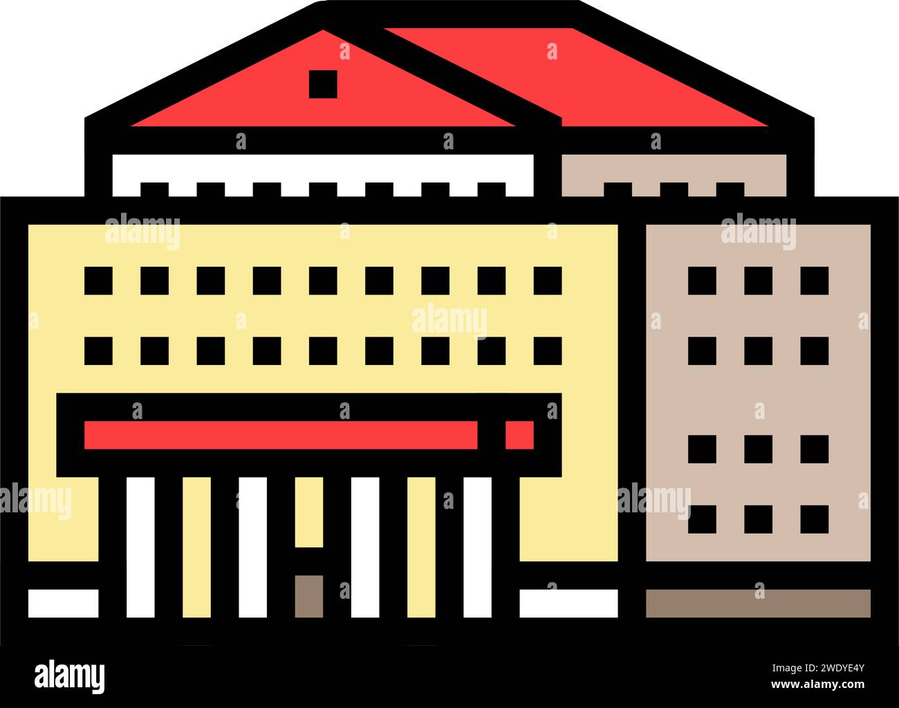 finance bank building color icon vector illustration Stock Vector Image ...