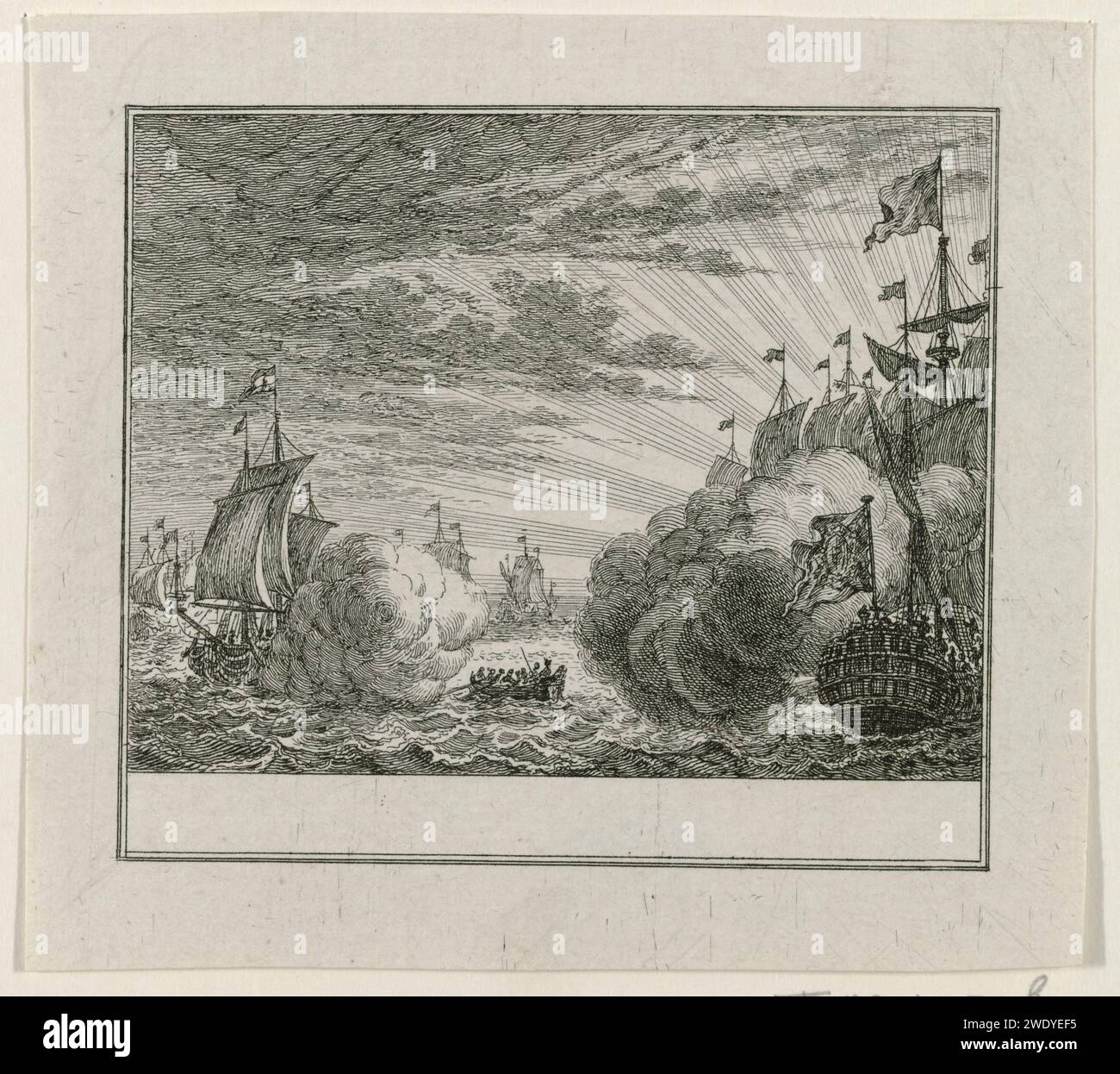 Hit between Fielding and Van Bylandt, 1779, Simon Fokke, 1779 - 1784 ...