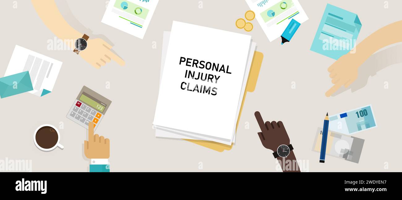 Personal injury claims insurance paperwork document claim for injured ...