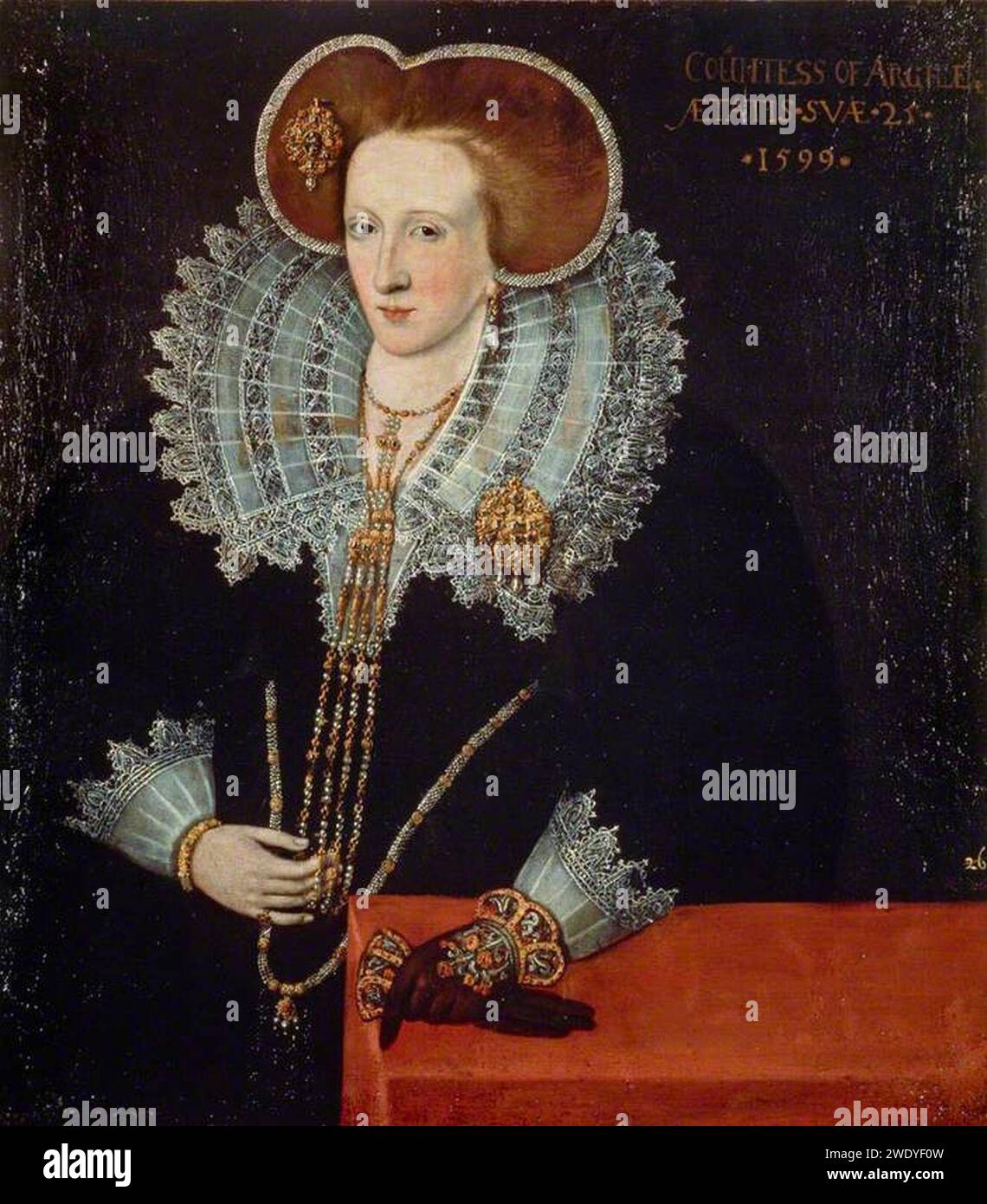 Adrian Vanson (d. before 1610) (attributed to) - Lady Agnes Douglas (c ... Adrian Vanson (d. before 1610) (attributed to) - Lady Agnes Douglas (c ...