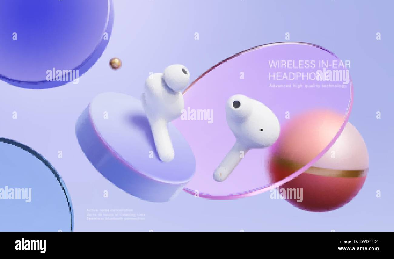 Earbuds wireless Stock Vector Images - Alamy
