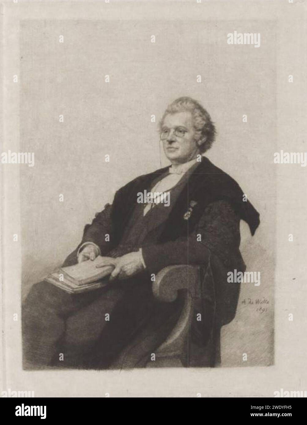 Adrien de Witte - Portrait de Monsieur Victor Chauvin (1891 Stock Photo ...