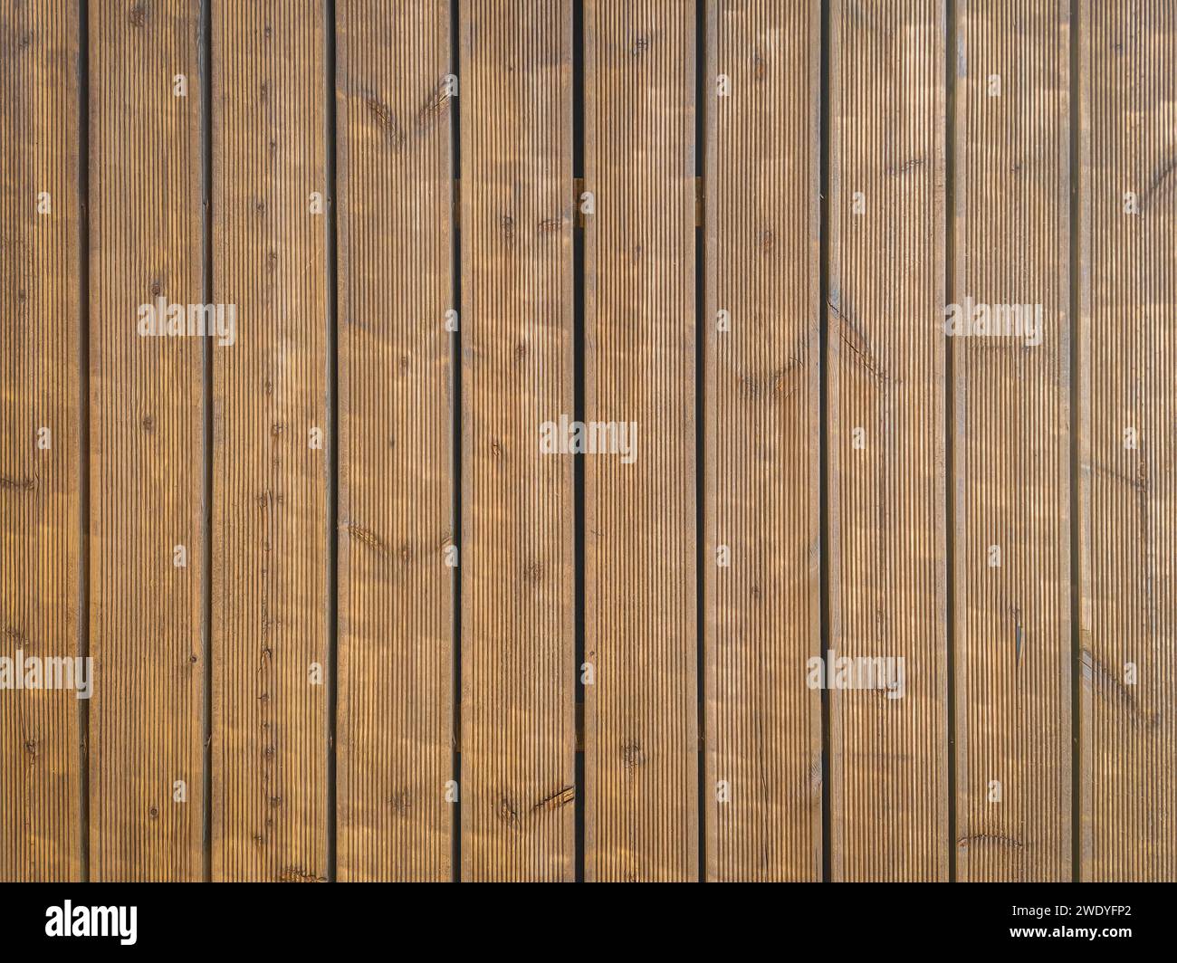 Siberian larch fluted wood terrace impregnated with oil before painting ...