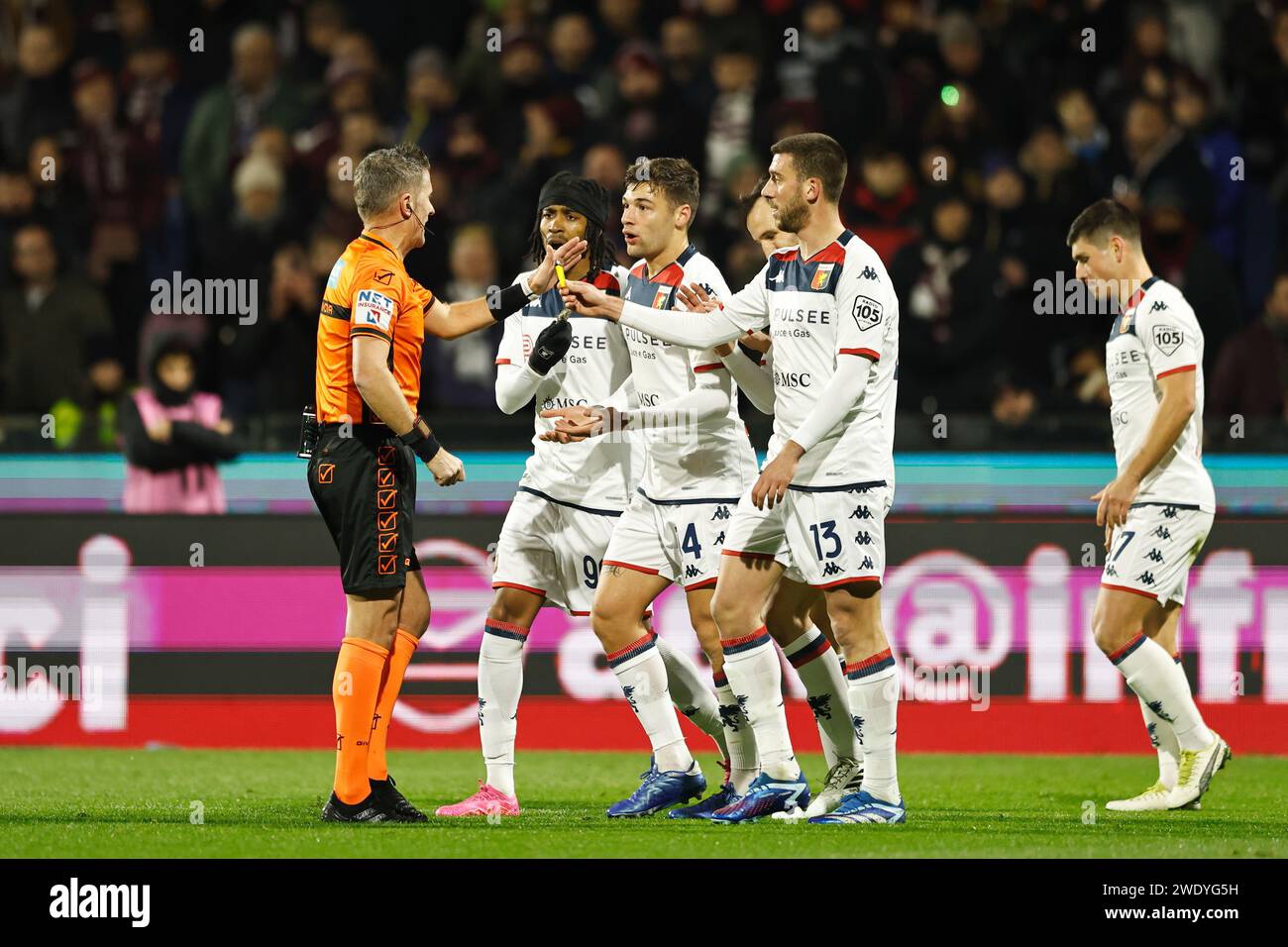 Salerno, Italy. 21st Jan, 2024. Genoa tea group (Genoa) Football/Soccer ...