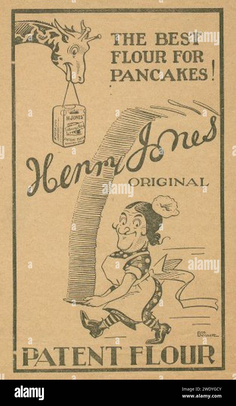 Advertisement for Henry Jones’ self raising flour Stock Photo - Alamy