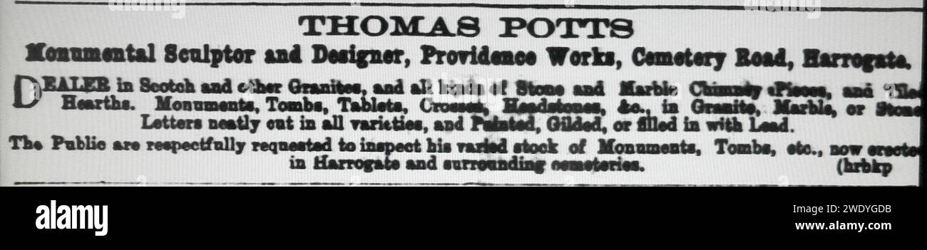 Advertisement by Thomas Potts sculptor Stock Photo - Alamy