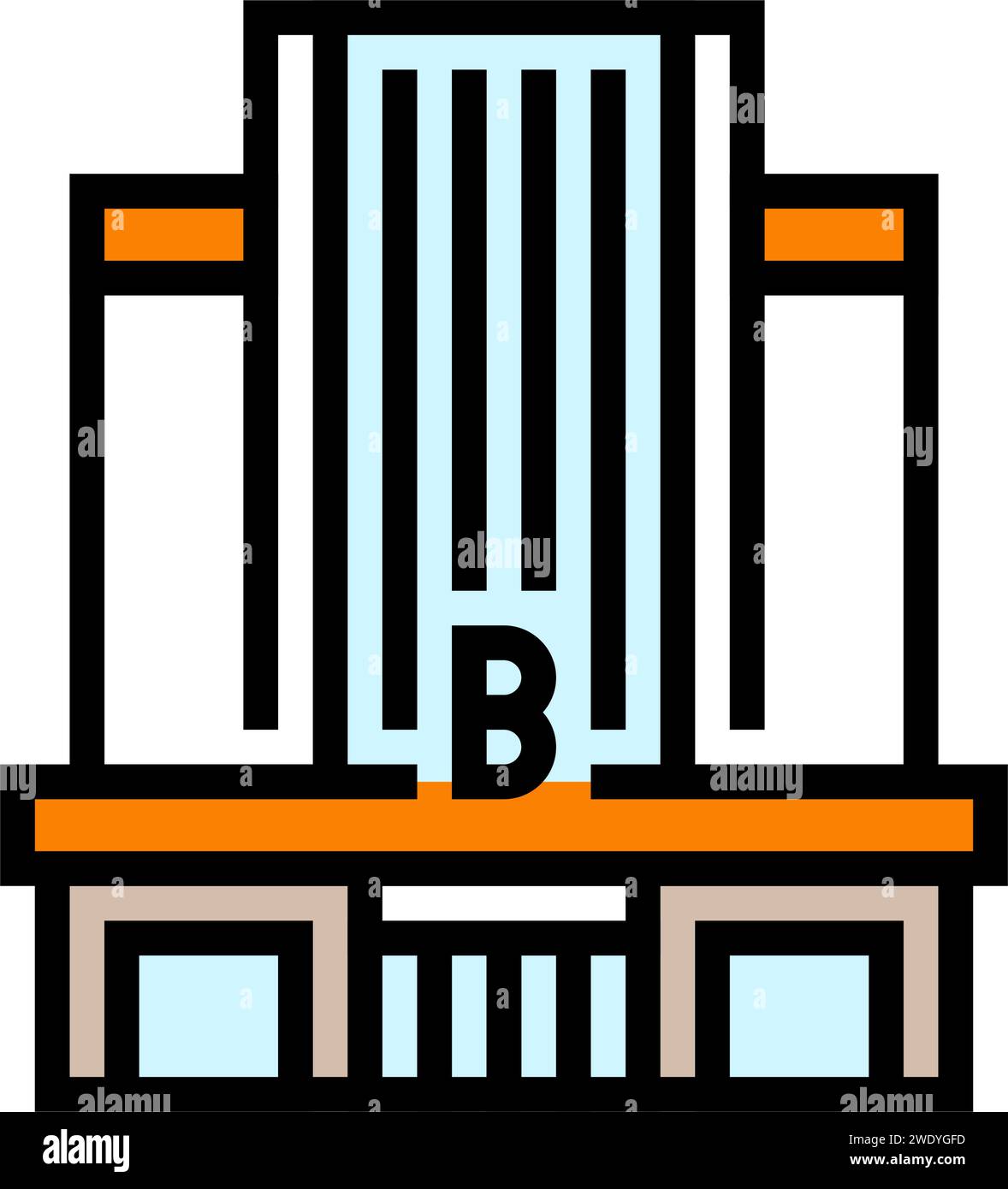 credit bank building color icon vector illustration Stock Vector Image ...