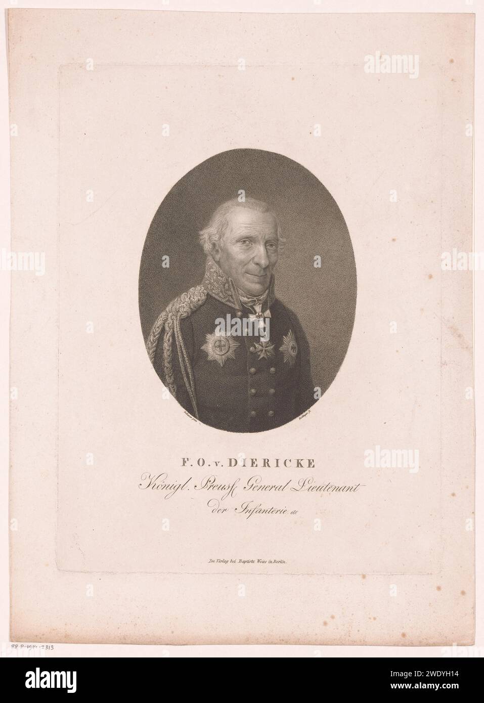 Portrait van Christoph Friedrich Otto von Diericke, Friedrich Wilhelm ...