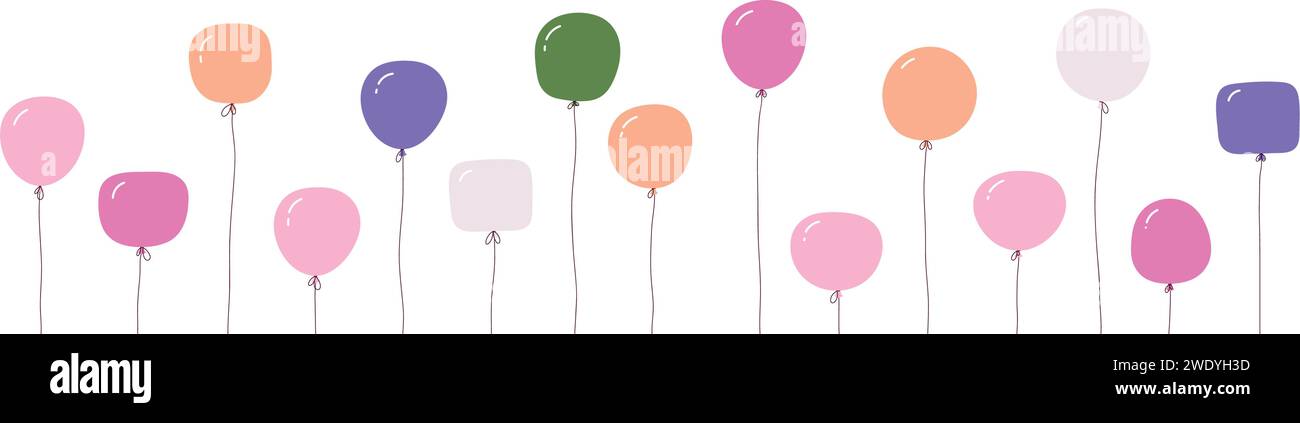 Balloon bunch. Birthday and party celebrations. Festive baloon ...