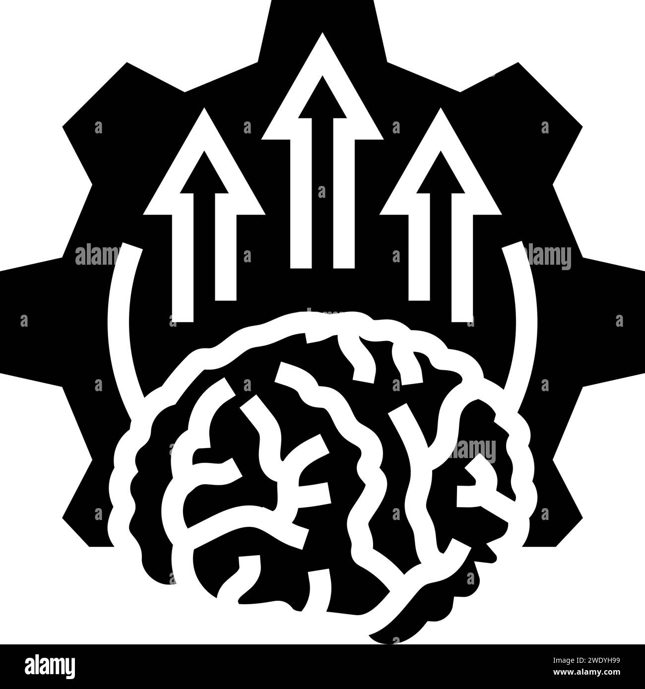 neuroplasticity neuroscience neurology glyph icon vector illustration ...