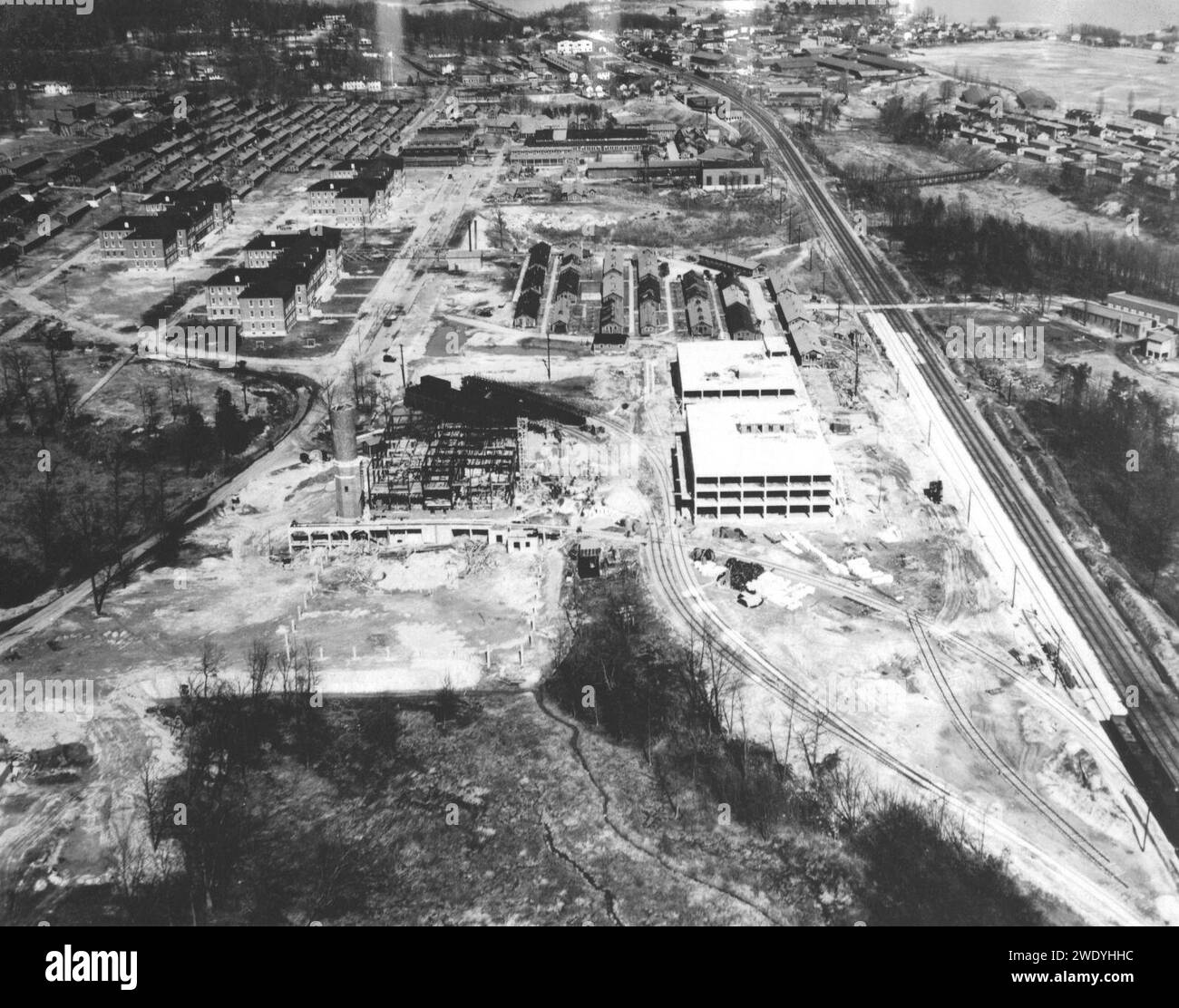 Aerial Photograph Showing Industrial and Barrack Areas at the Marine ...