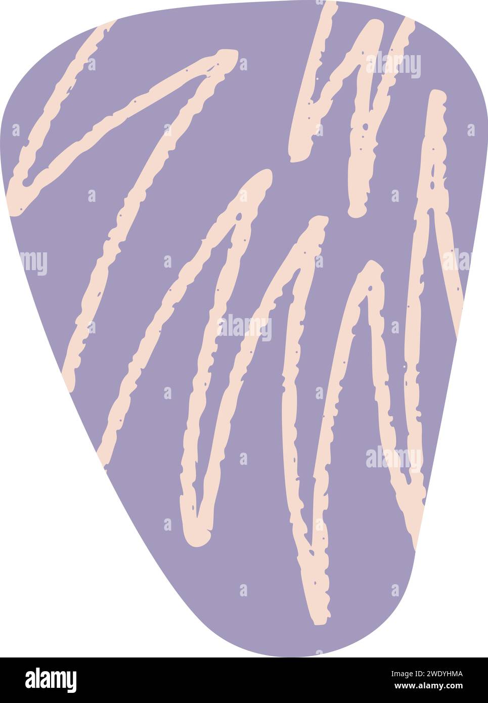 Freehand abstract shapes in cutout, doodle elements with texture ...