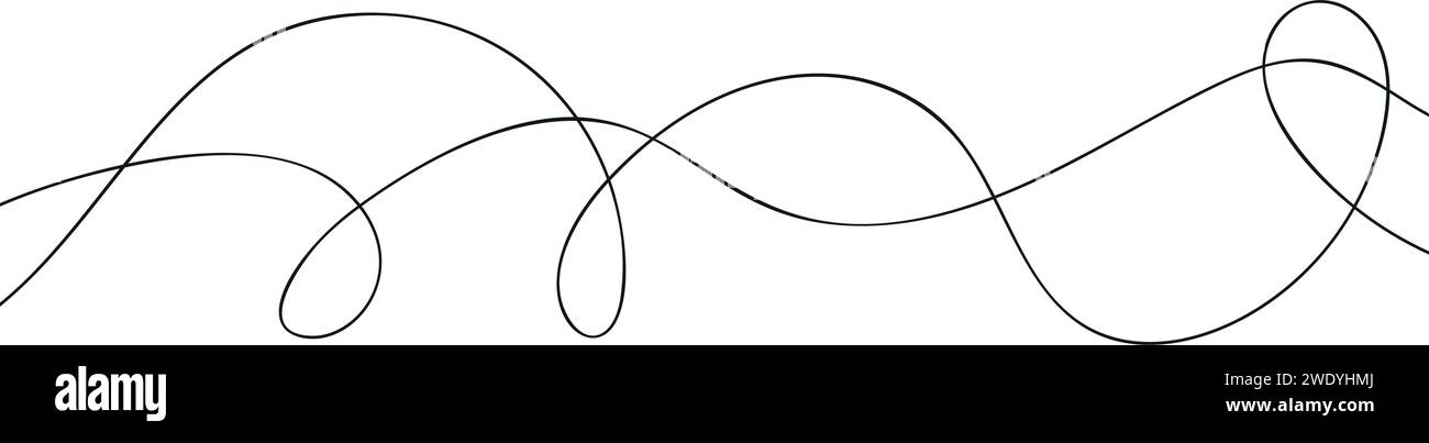Thin Wavy Line Pattern With Flowing Curves Undulating Abstract Background Squiggle Design For