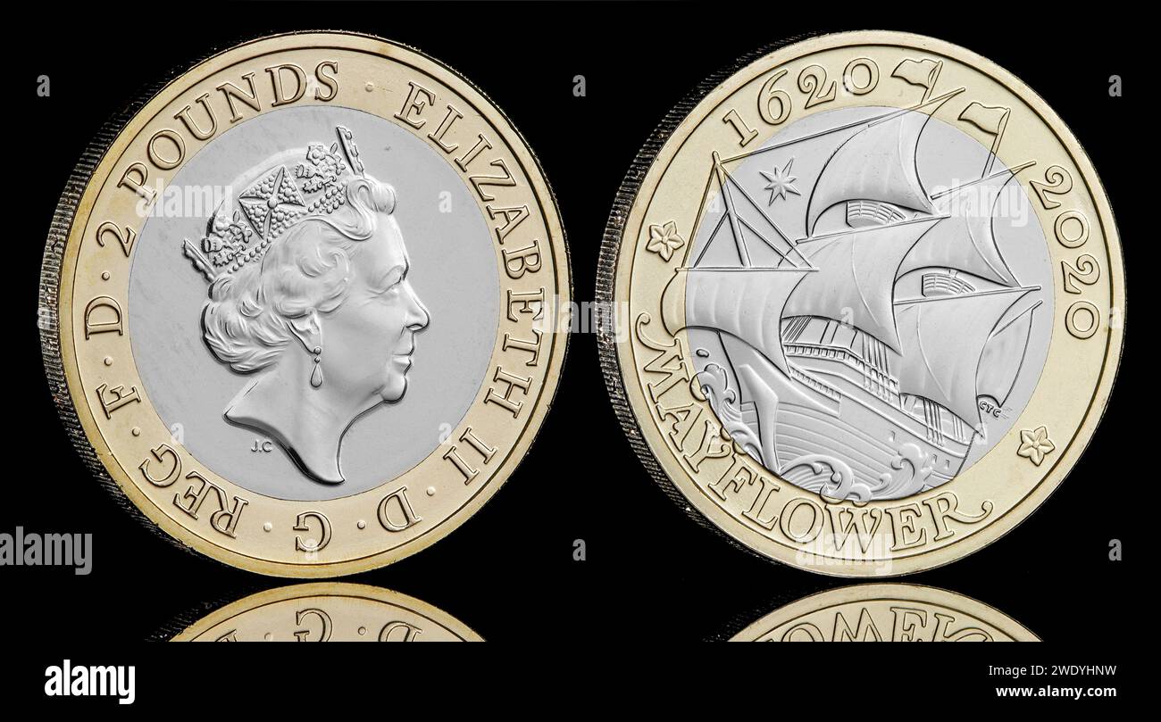2020 bimetallic £2 coin to commemorate the 400th anniversary of the ...