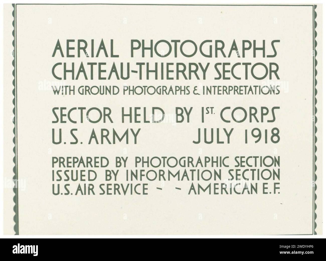 Aerial Photographs of Chateau-Thierry Sector with Ground Photographs ...