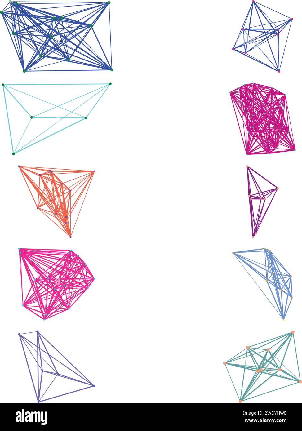 An abstract cut out transparent node network futuristic design element bundle Stock Vector Image ...