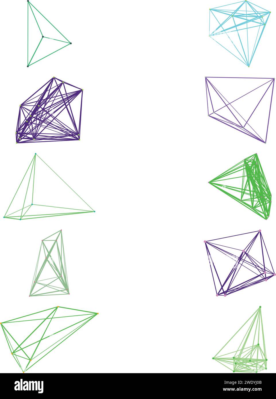 An abstract cut out transparent node network futuristic design element bundle Stock Vector Image ...