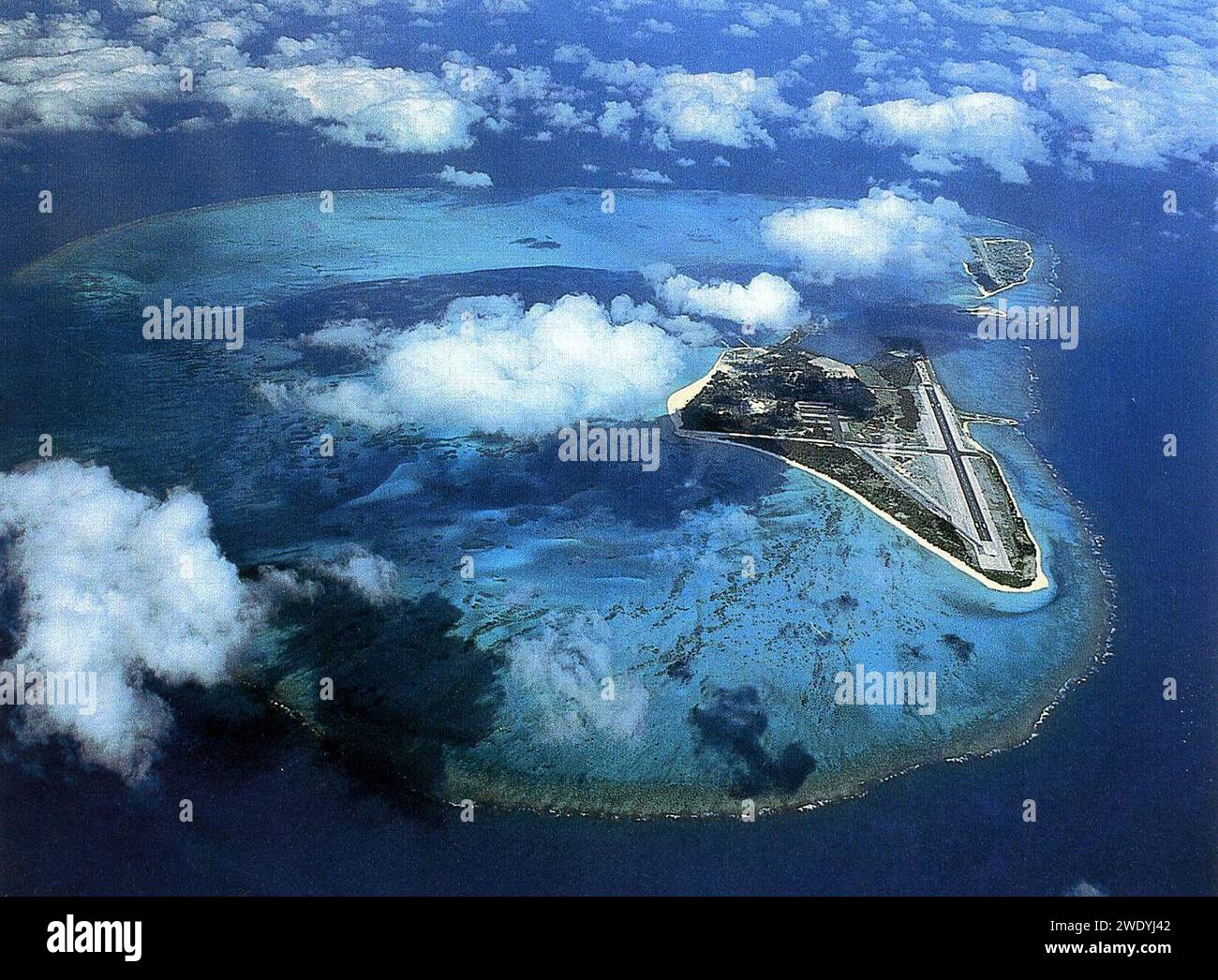 Aerial view of Midway Atoll in 1953 Stock Photo - Alamy