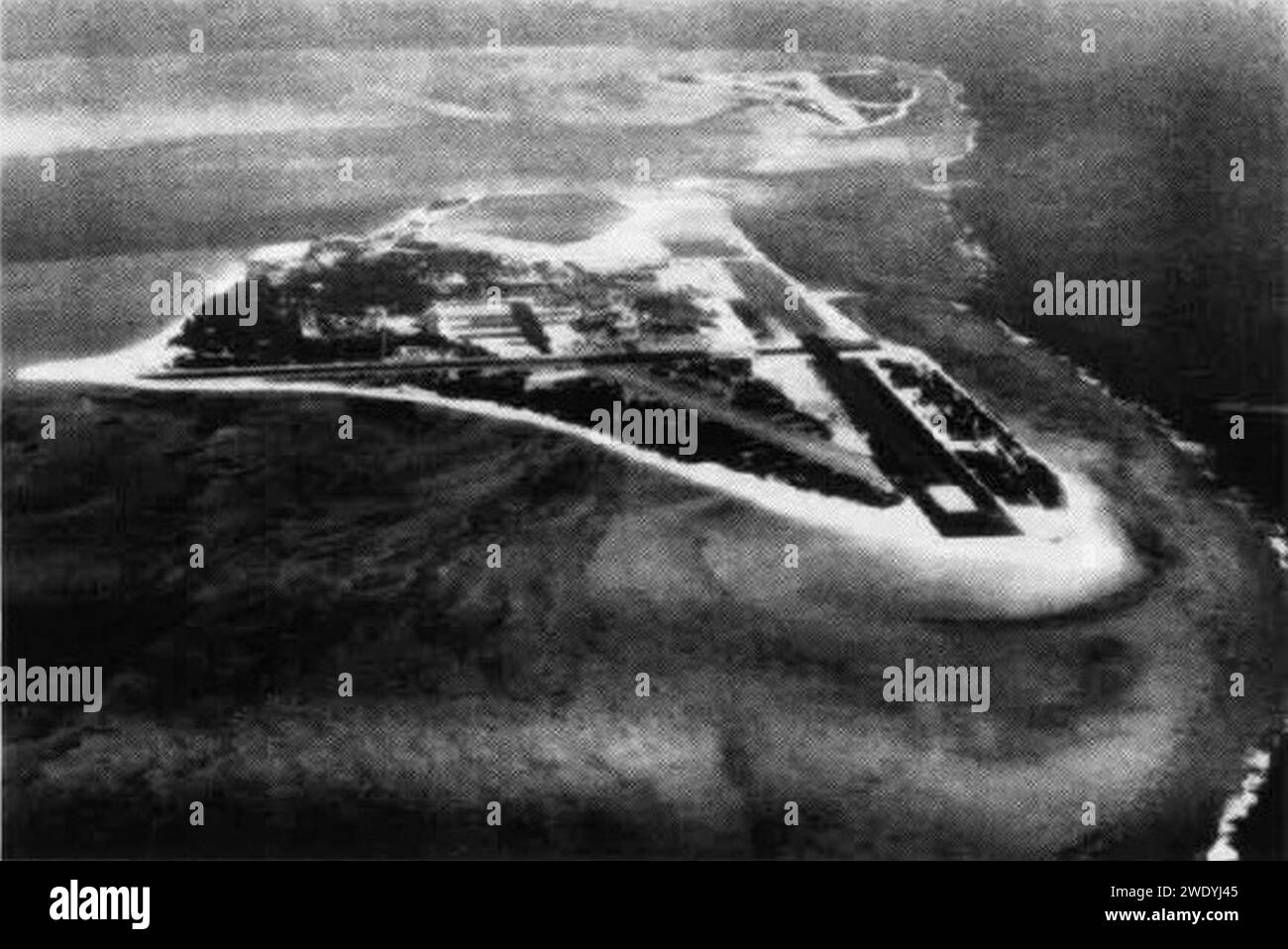 Aerial view of Midway Atoll in 1958 Stock Photo - Alamy