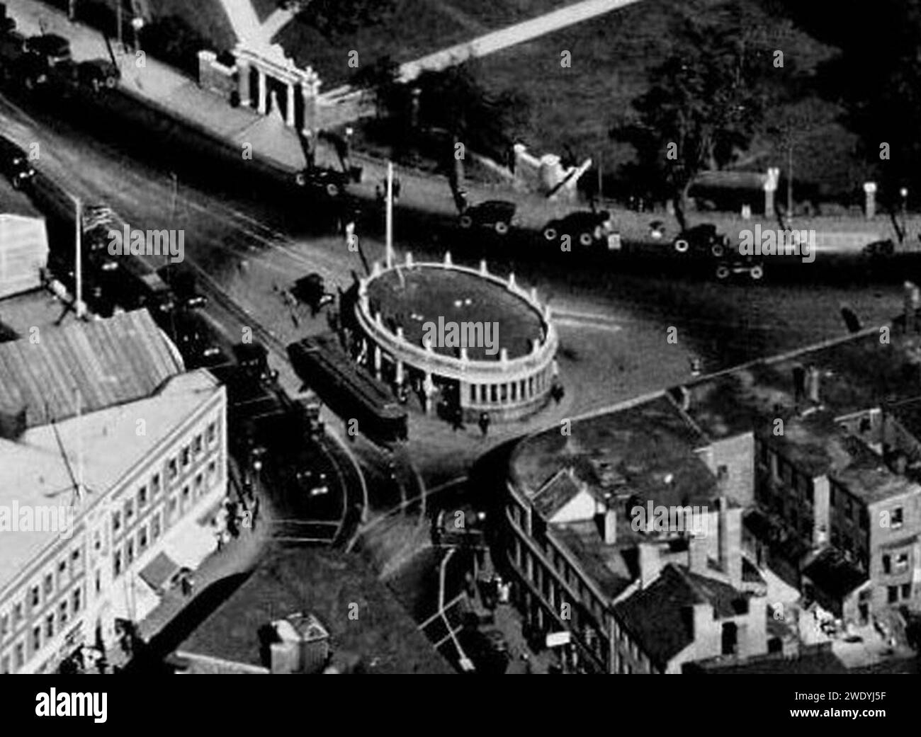 Aerial view of Harvard station headhouse, 1921 Stock Photo - Alamy
